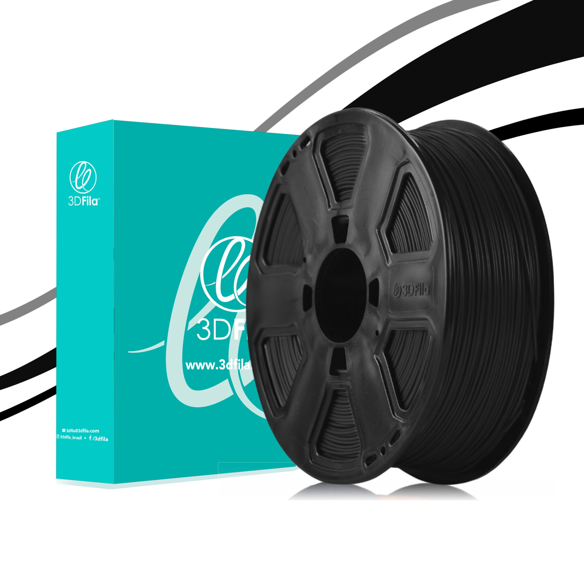 Filamento ABS MG94 Preto para Impressora 3D - 3D Fila