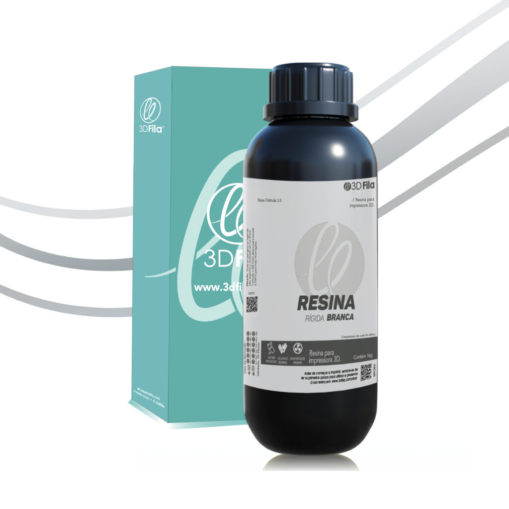 Resina 3D Branca (opaca) 1kg LCD - 1KG - 3D Fila