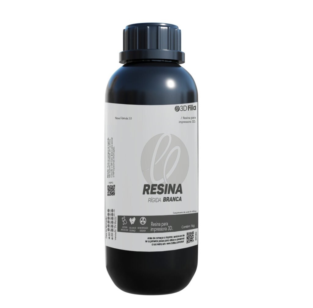 Resina 3D Branca (opaca) 1kg LCD - 1KG - 3D Fila