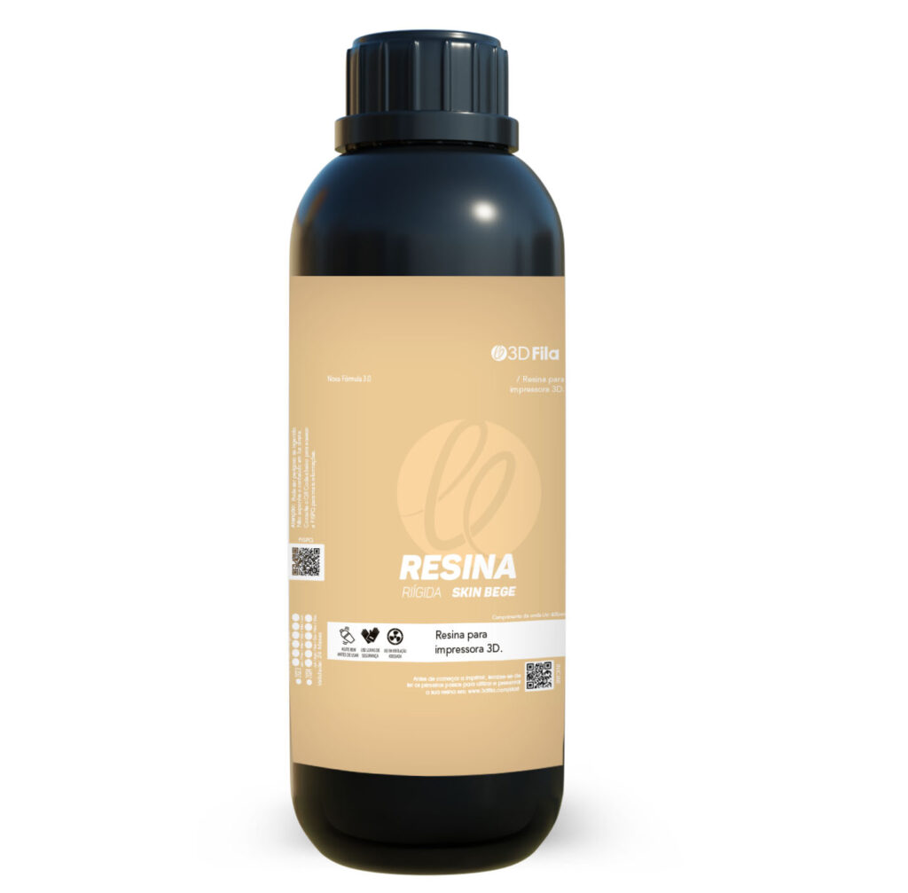 Resina 3D Skin Bege (opaca) 1kg LCD - 1KG - 3D Fila